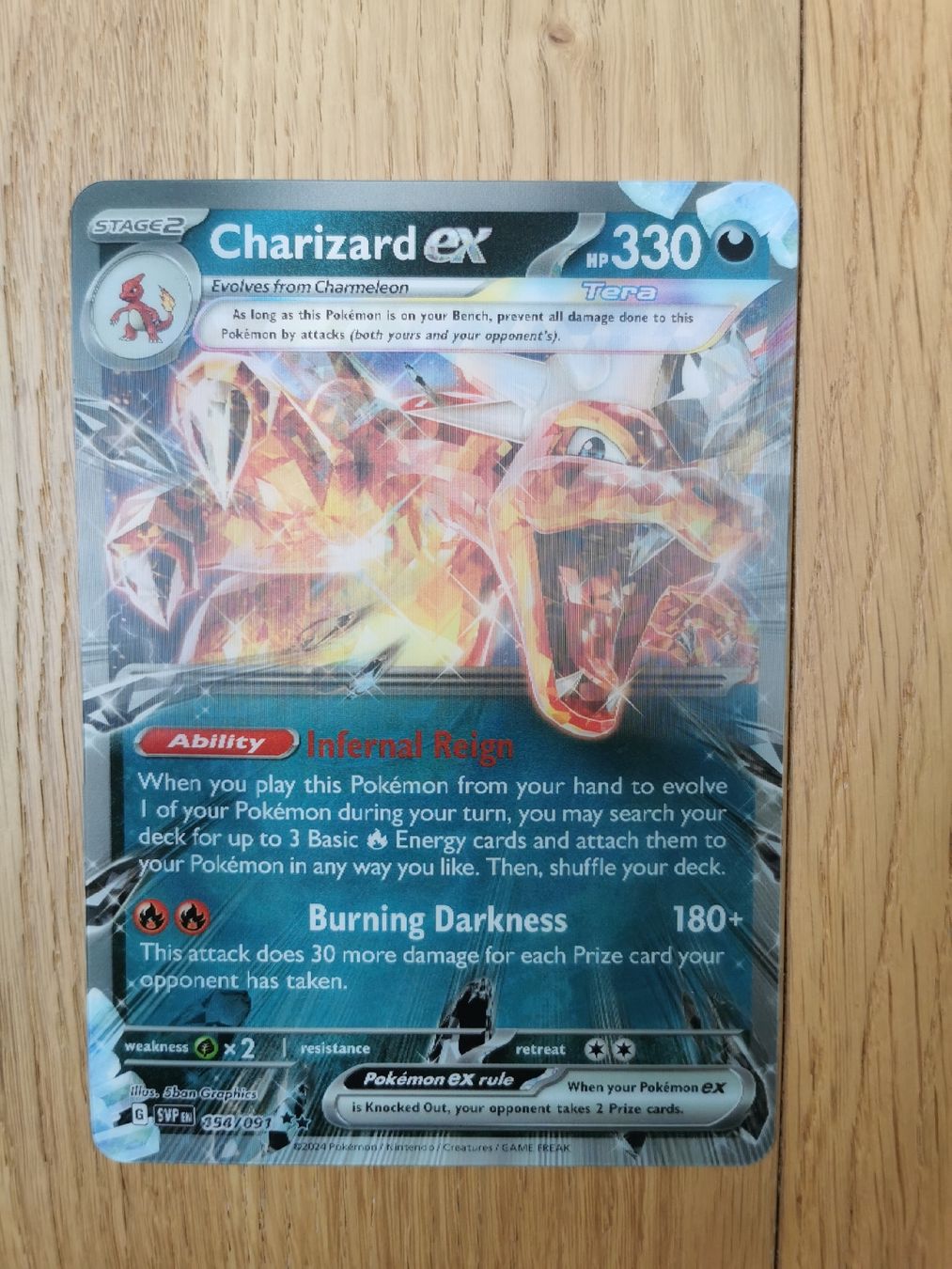 Charizard ex - Burning Darkness - Tera Pokemon ex 54/91 (Neu (gemäss ...