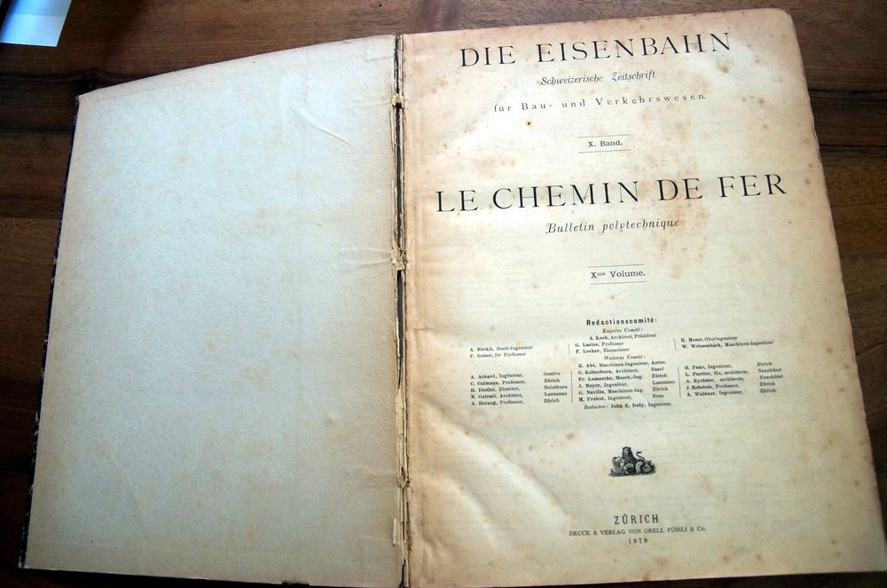 Schw. Zeitschrift die Eisenbahn 1879 - Seilbahn am Giessbach | Kaufen ...