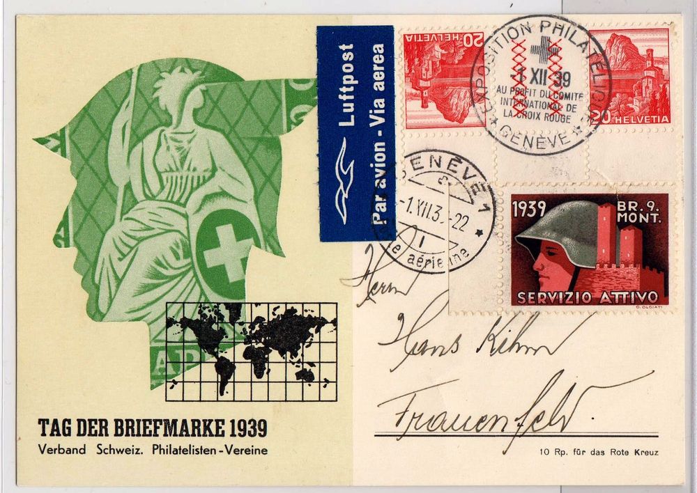 1939: ROT KREUZ-Tag der Briefmarke mit rarstem RK-Stp. RRR! | Kaufen ...