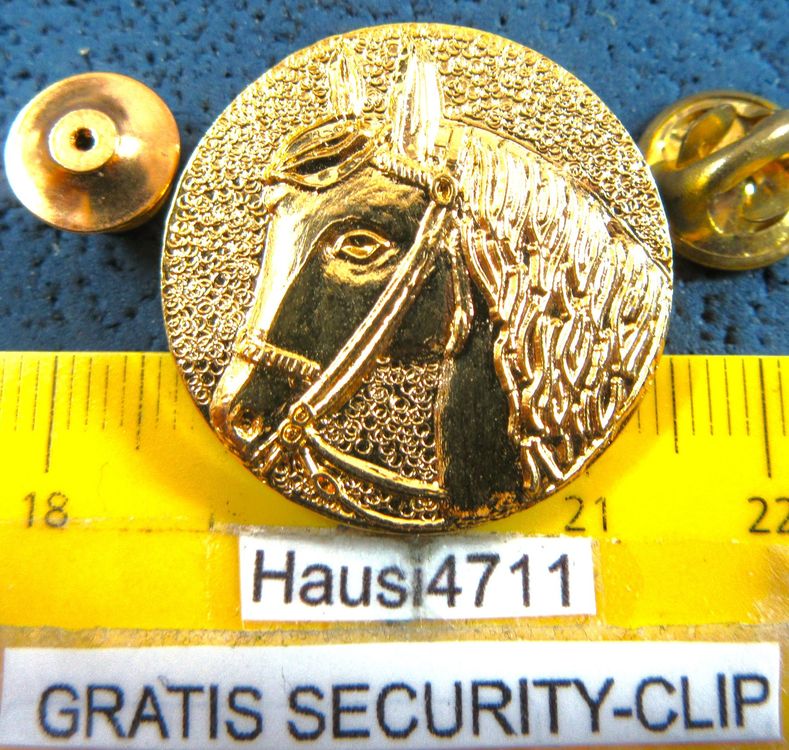 ROSS PFERD HORSE CAVALLO KOPF GOLDIG SCHMUCK-PIN (Gebraucht) in Ettingen für CHF 4.95 – mit ...