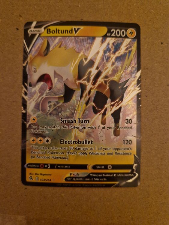 Boltund V 103/264 fusion strikes pokemon card | Kaufen auf Ricardo