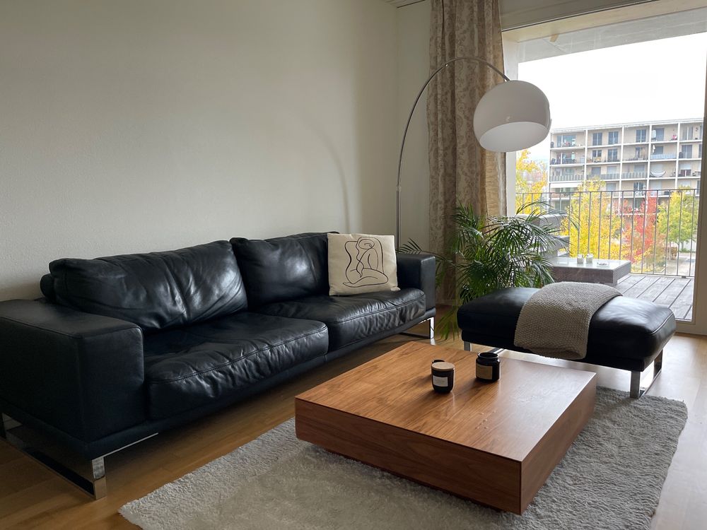 LEDER COUCH Schwarz (echt leder) (Gebraucht) in Schlieren für CHF 2000 ...