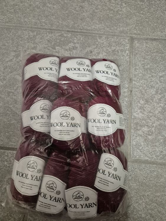 Australische Merino Wolle, Farbe dunkel Rot, | Kaufen auf Ricardo