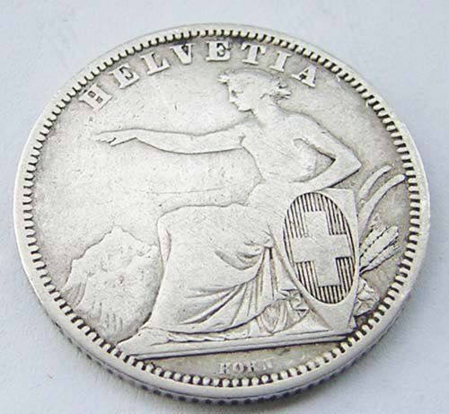 1861 A, 1 Franken, Silber, Sitzende Helvetia | Kaufen auf Ricardo