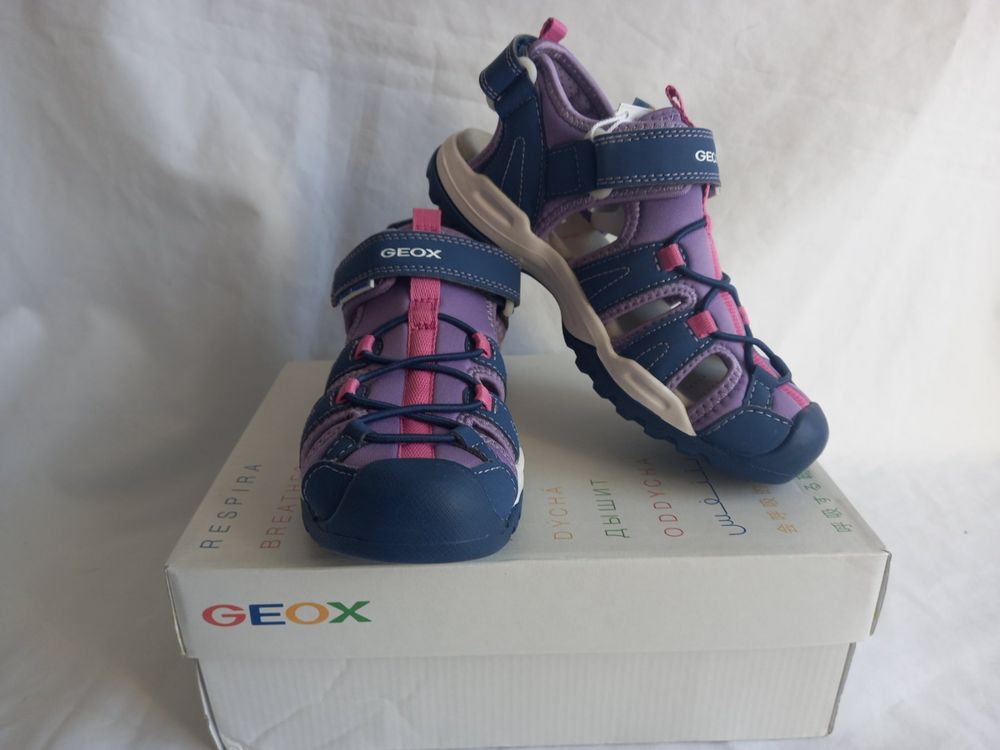 Geox Borealis Sandale gr.33 Blau Violett m. Klett Neu | Kaufen auf Ricardo