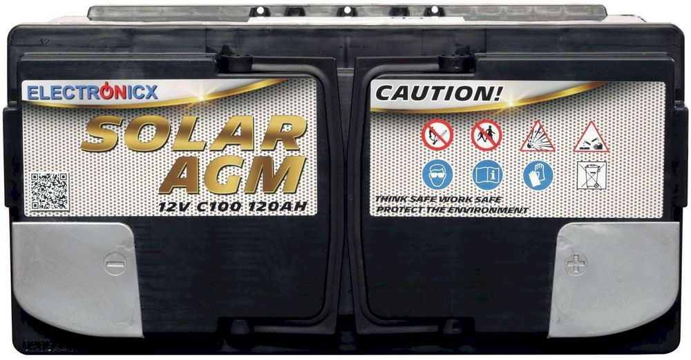Electronicx Solarbatterie AGM 120 AH 12V (Neu und originalverpackt) in ...
