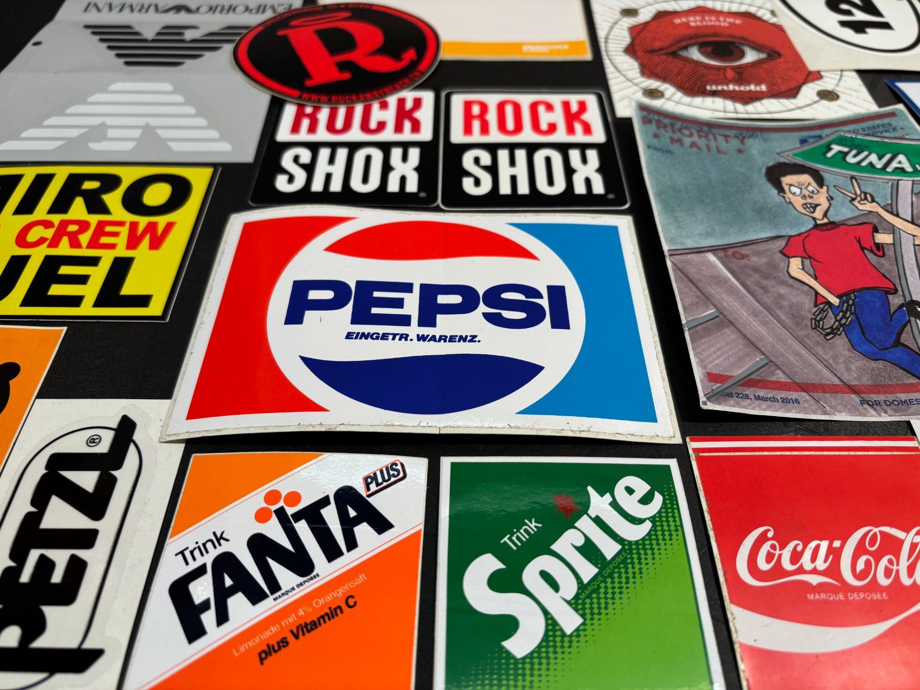 💥TOP Set STICKER ARMANI PEPSI FANTA SPRITE COCACOLA US PETZ (Neu und ...
