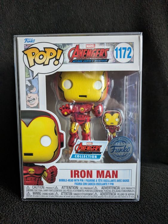 Funko Pop! Marvel - Iron Man #1172 with Pin + Protektor (Neu und ...