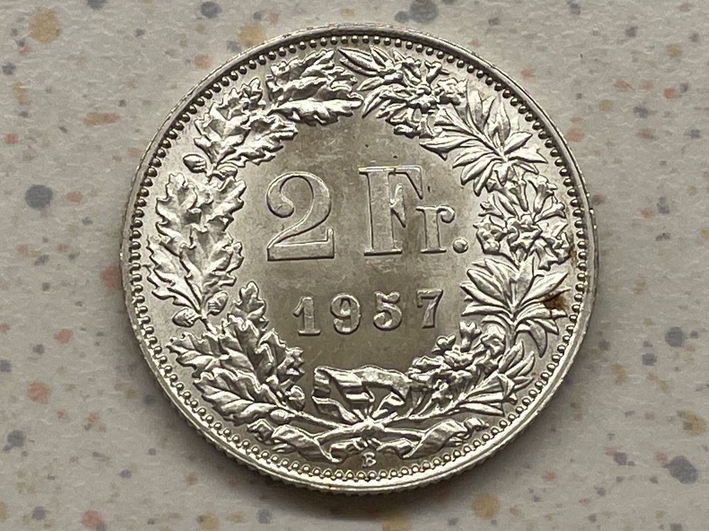 1957 2 Franken sehr selten in dieser Qualität !!! TOP ! | Kaufen auf Ricardo
