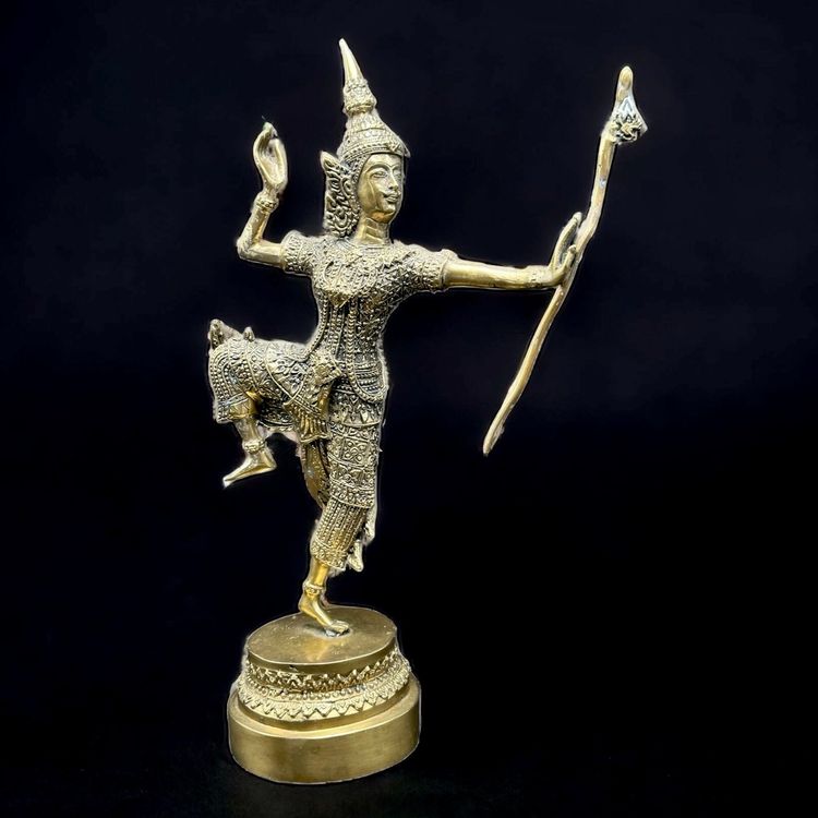 Statue ancienne du Prince Rama avec Arc en bronze argenté (Gebraucht ...