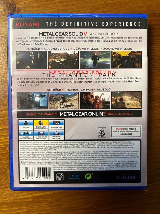 Sony PS4/PS5 Metal Gear Solid 5 Definitive Experience (Gebraucht) in ...