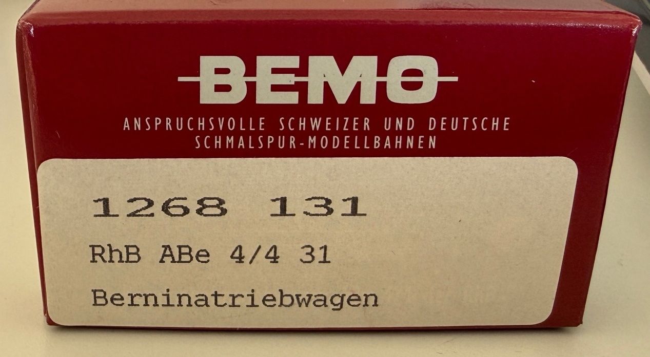 Bemo RhB Triebwagen ABe 4/4 31 - Bernina rot (Gebraucht) in Samedan für ...
