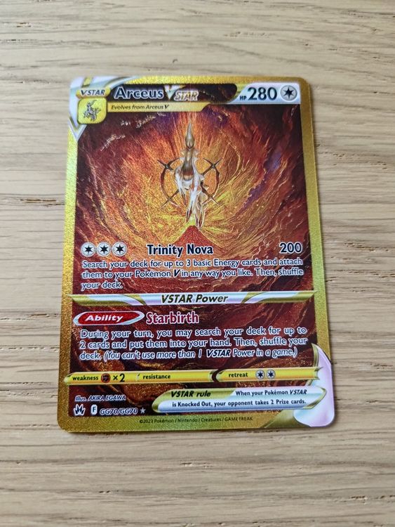 Arceus Vstar Alt Art Gold - Crown Zenith EN (Neu (gemäss Beschreibung ...
