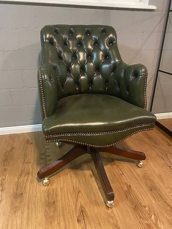 Chesterfield Directors Leather Office Chair, Leder-Sessel (Neu (gemäss ...