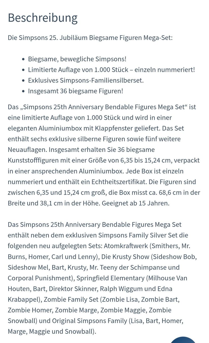 Mega Set: The Simpsons 25th Anniversary Limited Edition (Neu und ...