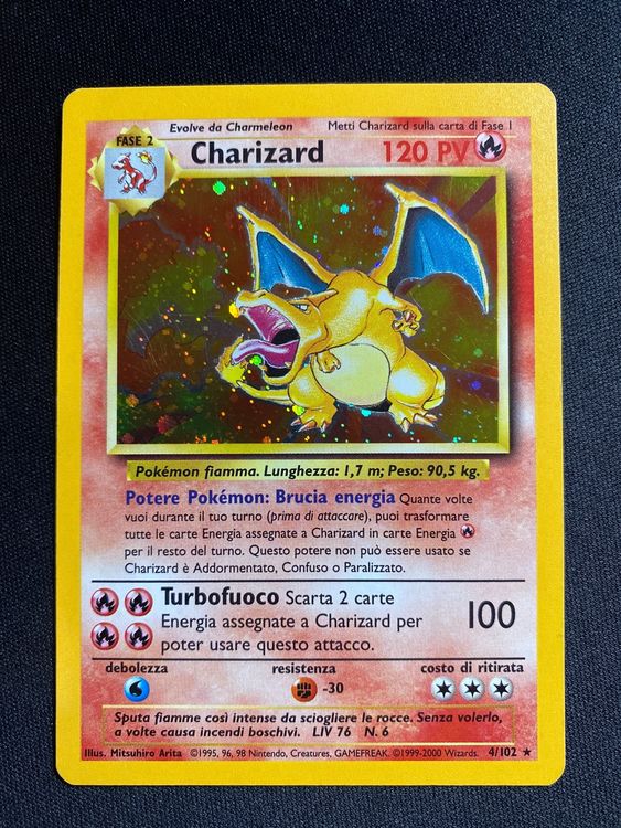 Charizard Holo (NM) - Glurak - Dracaufeu - Base Set - ITA | Kaufen auf Ricardo