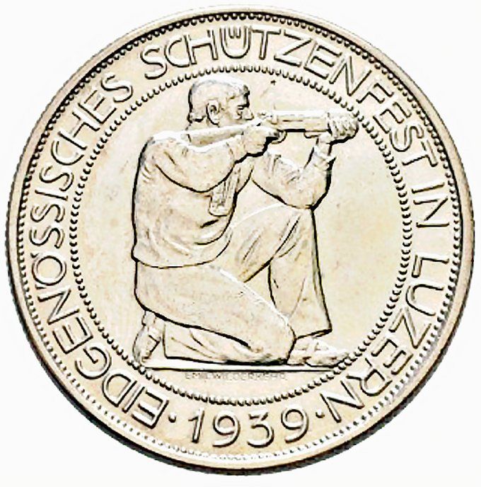 Schützentaler Eidgenössisches Schützenfest Luzern 1939 (Neu (gemäss Beschreibung)) in Dübendorf ...