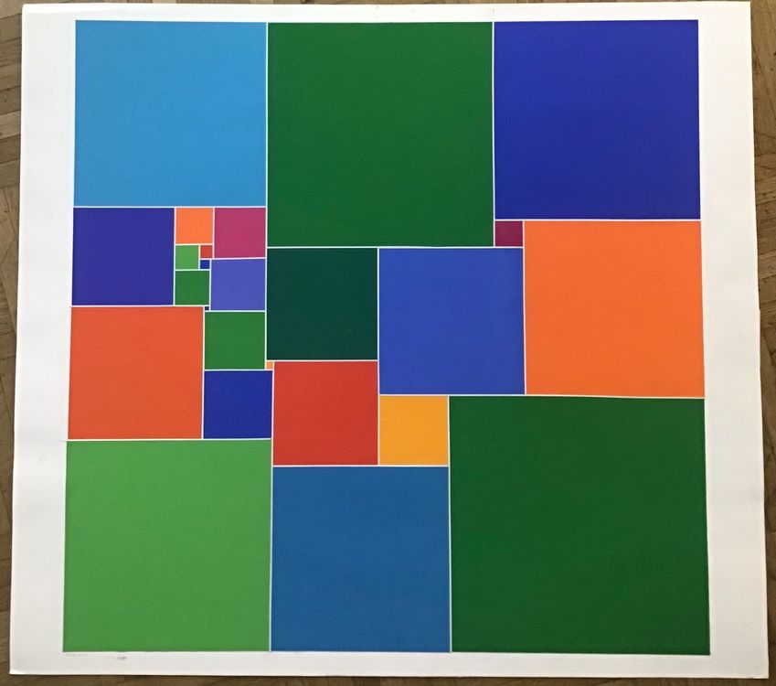 Konkrete Mischtecknik Collage Unleserlich Signiert | Kaufen auf Ricardo