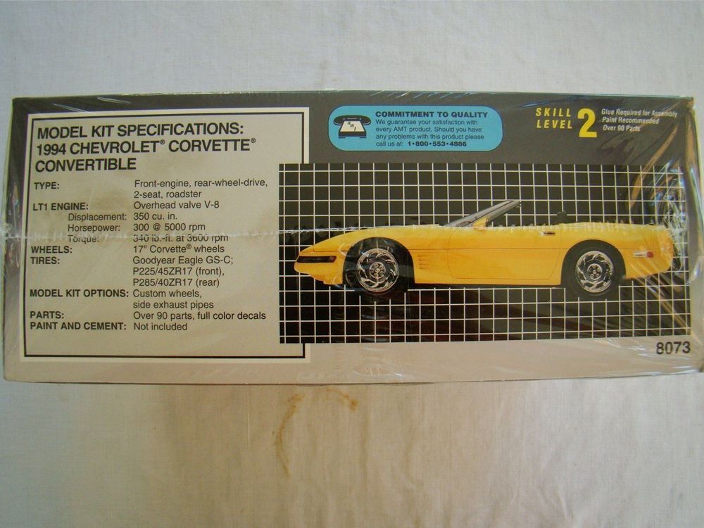 AMT/Ertl 94 1994 Chevy Chevrolet Corvette 1:25 #8073 (Neu und ...