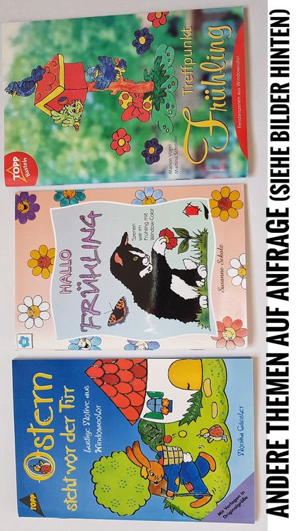 3 Bastelhefte Frühling (Windowcolor) mit Vorlagenbogen / NEU (Neu und ...