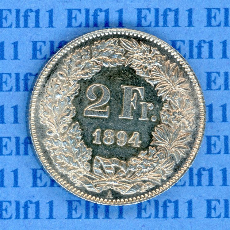 CHF___2.00 1894 -stgl 2 Franken (Neu (gemäss Beschreibung)) in Widnau für CHF 840 – mit ...