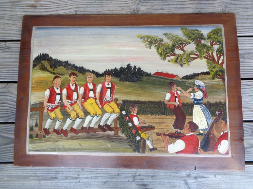 GROSSES APPENZELLER BILD TANZ BAUERNMALEREI NAIVE MALEREI (Gebraucht) in Henggart für CHF 320 ...