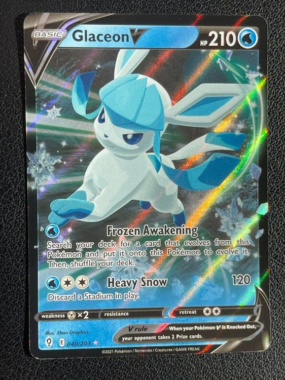 Glaceon V 040/203 Ultra Rare Pokémon Evolving Skies | Kaufen auf Ricardo