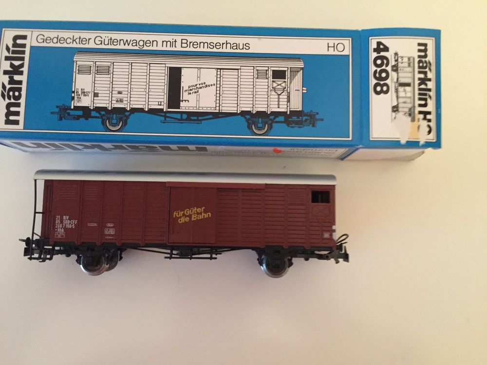 MAERKLIN HO 4698 Gedeckter Güterwagen mit Bremshaus | Kaufen auf Ricardo