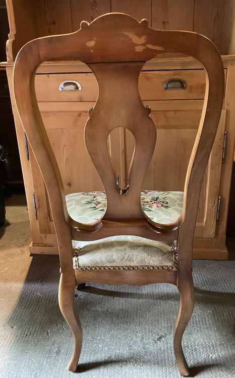 Antiker Stuhl mit Polster und Gobelin | Kaufen auf Ricardo