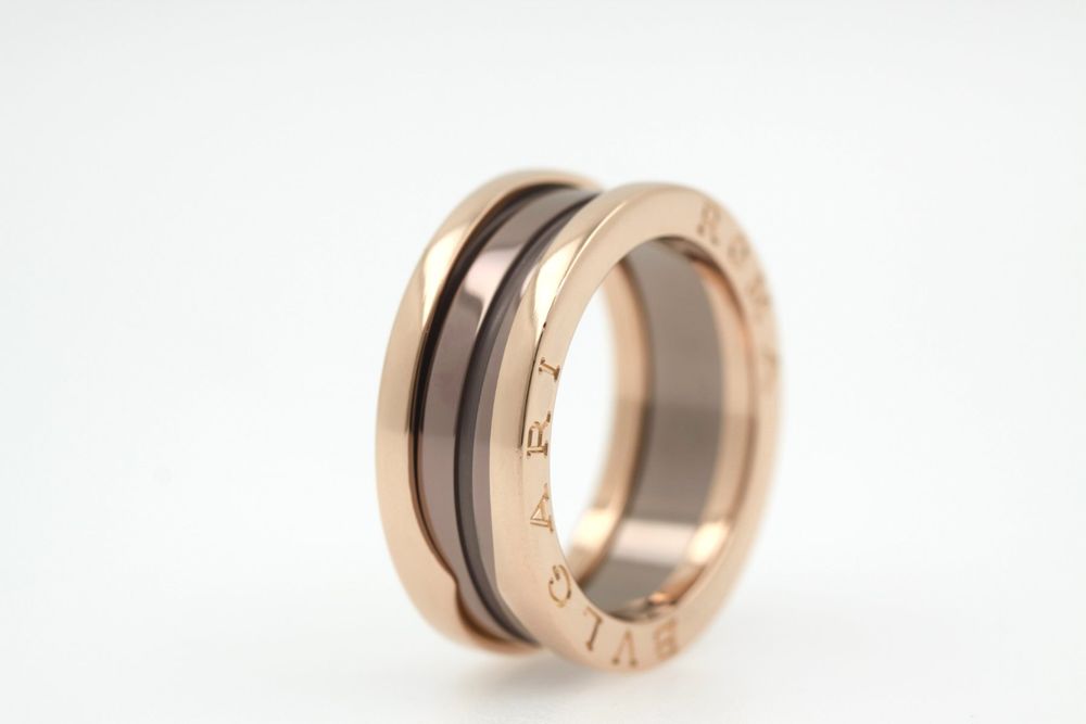 BVLGARI BULGARI B-Zero 1 Ring 18K Rosegold & Cermet *S3963 (Gebraucht ...