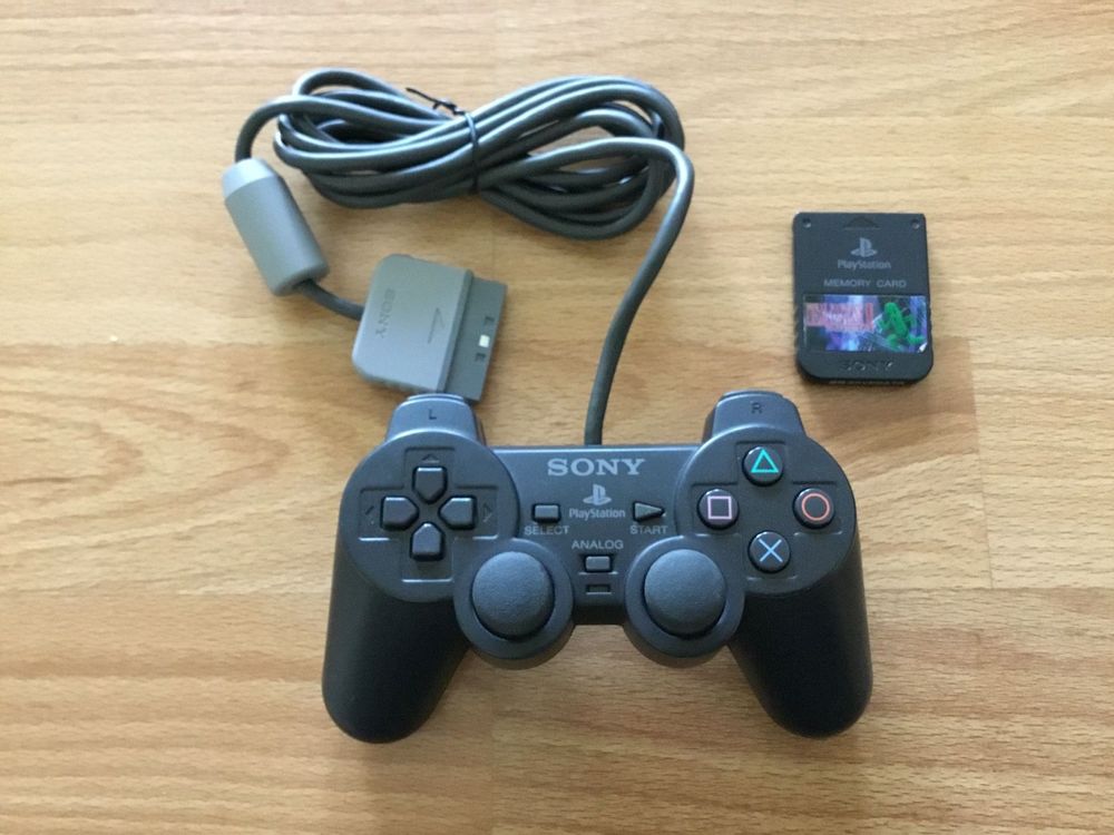 PS1 Controller Anthrazit TOP mit Memory Card ab 1.- | Kaufen auf Ricardo