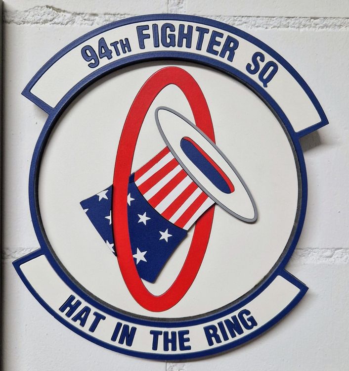 Wappen der 94th Fighter Squadron "Hat in the Ring" USAF (Neu und ...