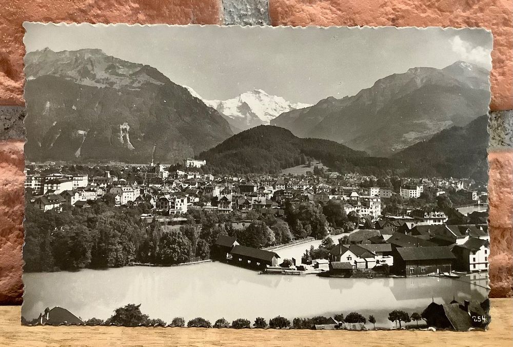 Alte Foto AK - INTERLAKEN mit Jungfrau - Berner Oberland | Kaufen auf Ricardo