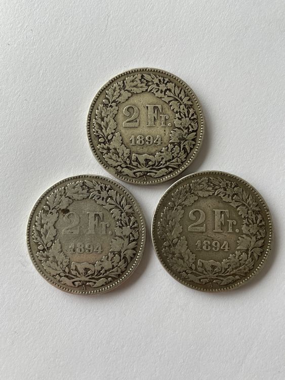 3x 2 Franken 1894 | Kaufen auf Ricardo