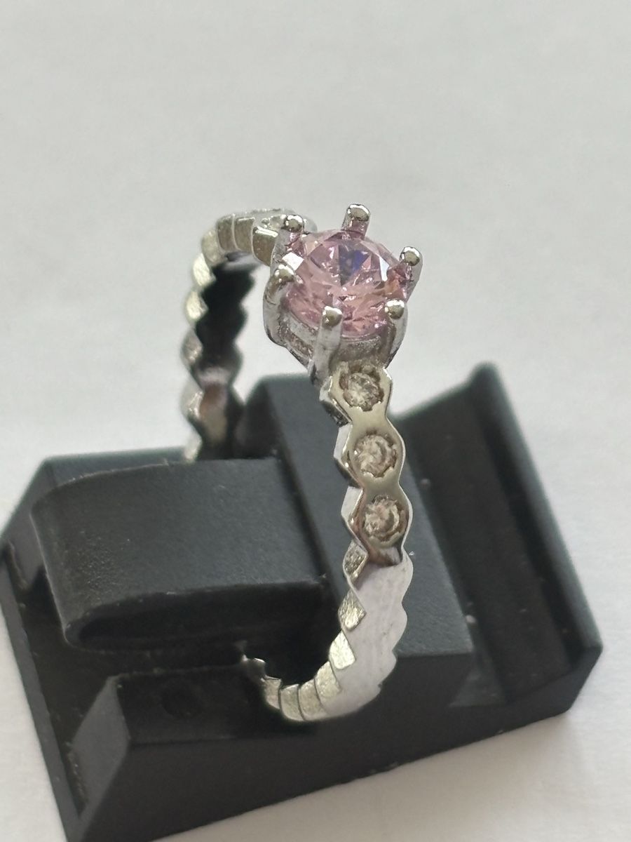 Pink Ring, Silber 925, Damering mit Zirkonia Steine💍 (Gebraucht) in ...
