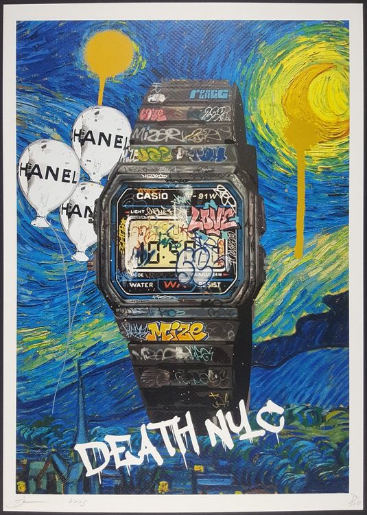 Death NYC Ltd Pop Art Druck " Van Gogh Graffiti Casio 74/100 (Neu ...
