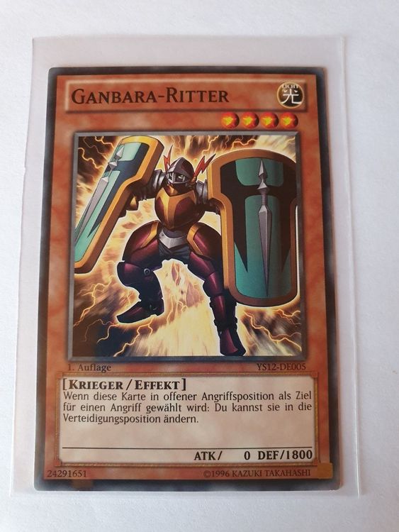 Yugioh Ganbara Ritter Karte 1. Auflage (Gebraucht) in Oberdorf BL für CHF 1 – mit Lieferung auf ...
