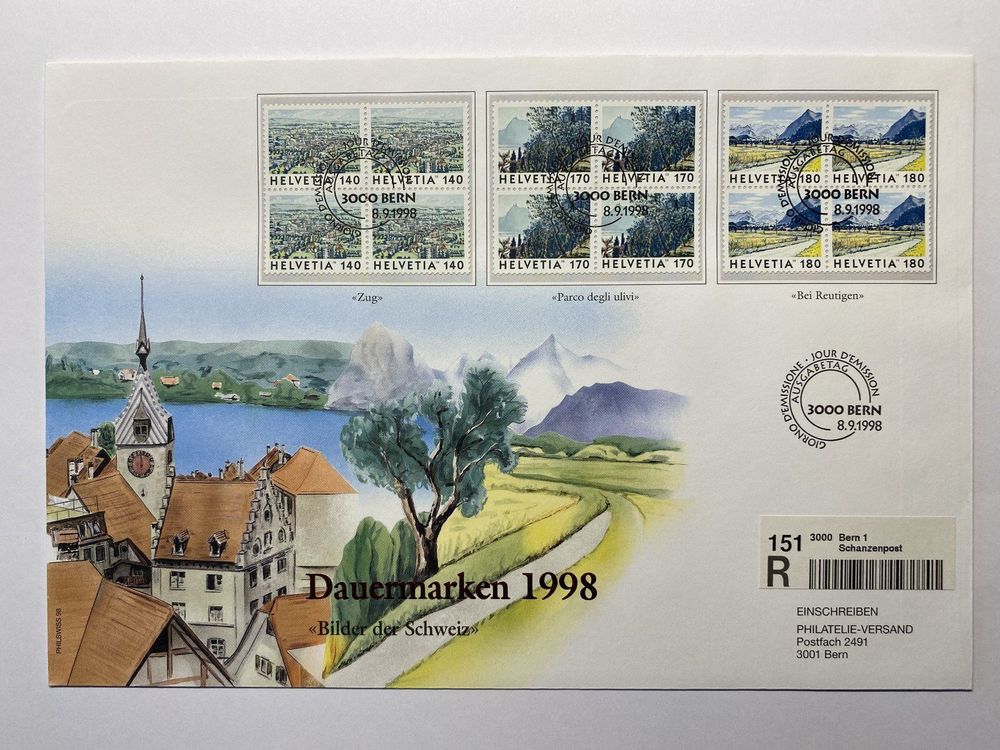 FDC Grossbrief Dauermarken Bilder der Schweiz 1998 ET | Kaufen auf Ricardo