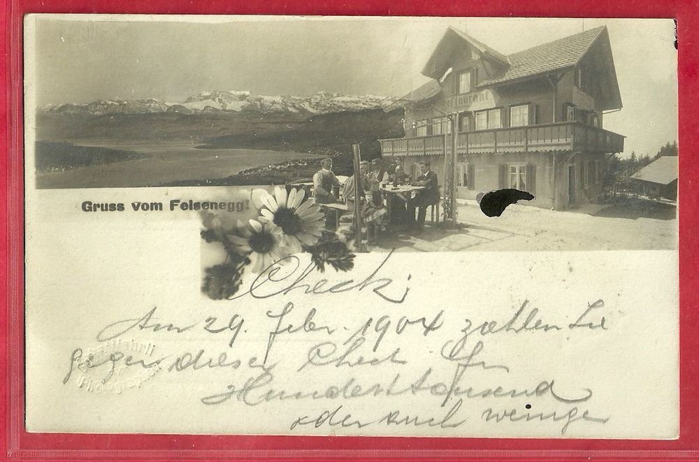 Adliswil - Gruss vom Felsenegg Restaurant - 1903 (Gebraucht) in Fislisbach für CHF 5 – mit ...