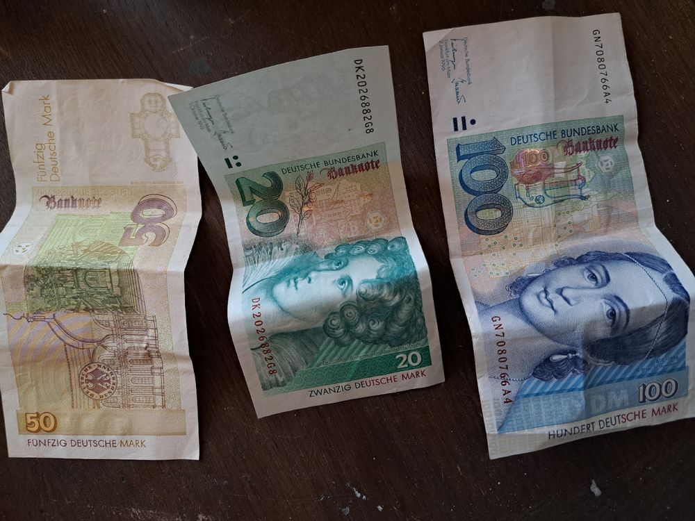 Alte D-Mark Scheine, Sammler, 20/50/100 DM (Gebraucht) in Kölliken für ...
