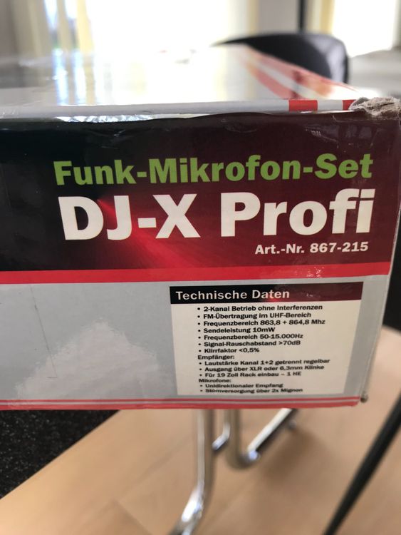 FUNK Microphone DJ-X PROFI /UHF (Neuf (Voir description)) à Prez-vers ...