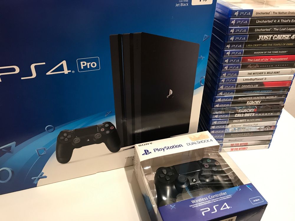 Sony Playstation 4 Pro + 2 Controller + 23 Spiele + Zubehör | Kaufen ...