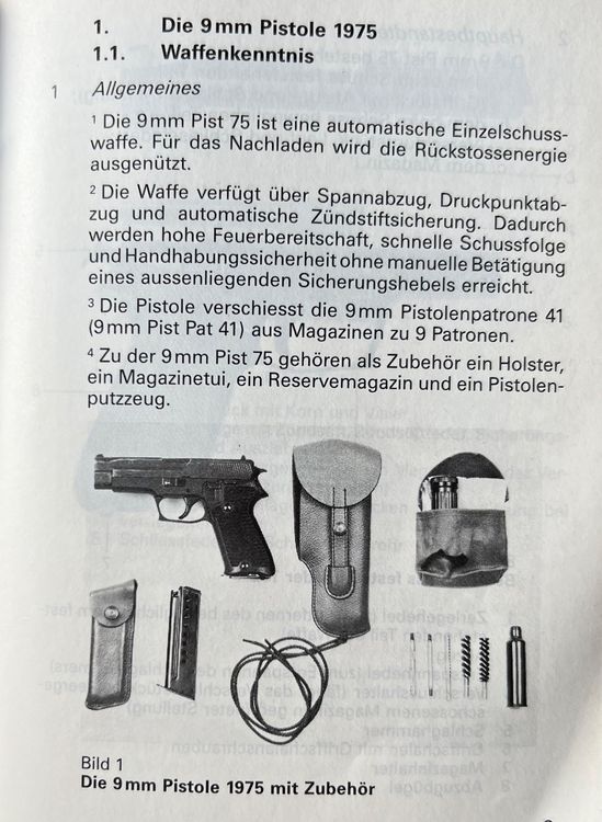 Reglement pistole armee sig P220 Sig P210 9mm | Kaufen auf Ricardo