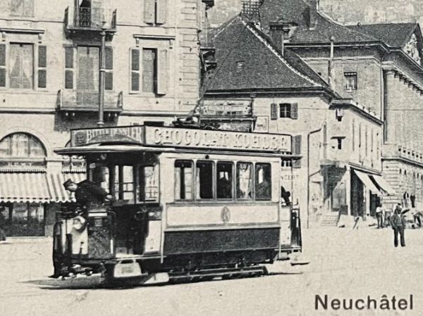 NEUCHÂTEL Place Piaget et les Terreaux TRAM / STRASSENBAHN (Gebraucht ...