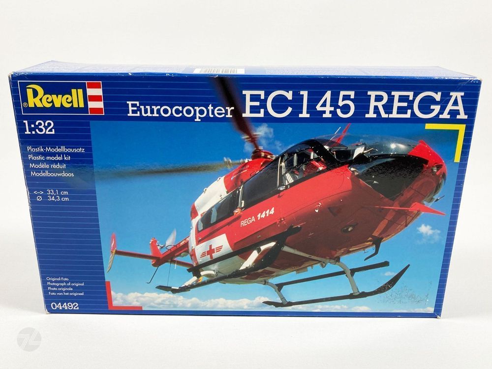 Revell EUROCOPTER EC145 REGA 1/32 Bausatz + Farben + Leim (Neu (gemäss ...