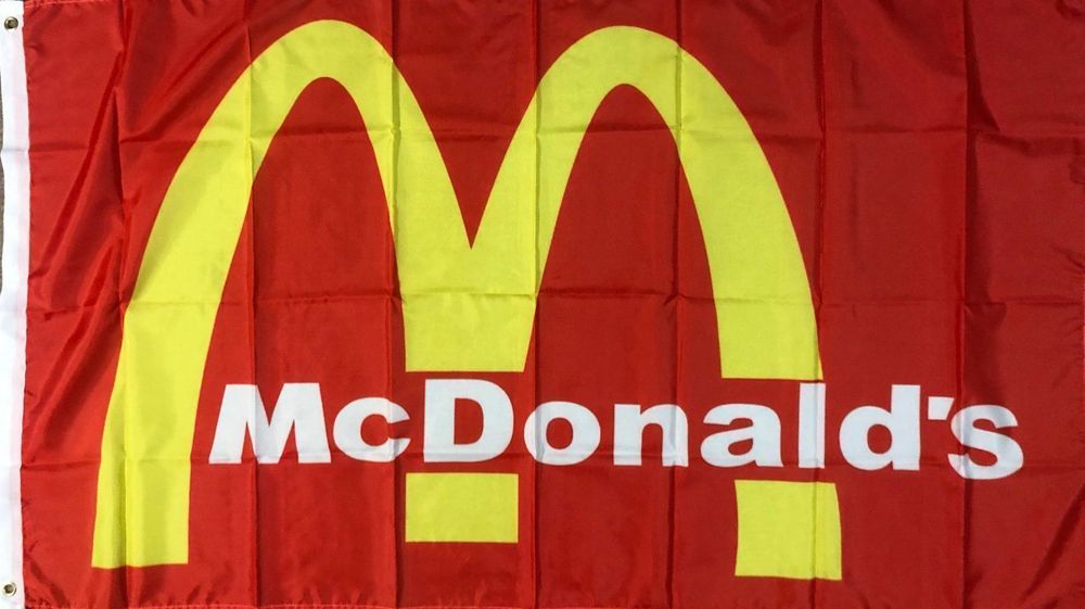 Fahne McDonalds Fast Food Big Mac Nuggets Cheesburger Bacon (Neu und ...