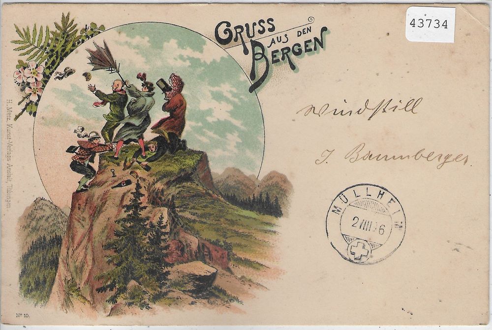 Gruss aus den Bergen - Litho - Humor 1896!!! (Gebraucht) in Ettingen für CHF 9 – mit Lieferung ...