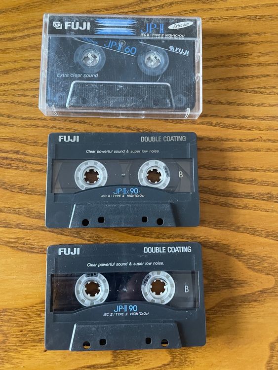 (3x) K7 MC TAPE |:| FUJI JP-II 60 |:| JP-II 90 |:| JP-IIx 90 (Gebraucht ...
