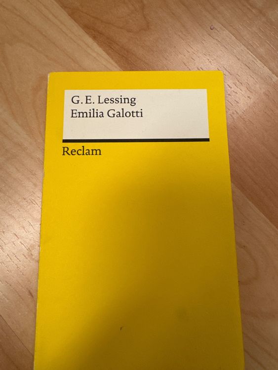 Reclam G.E. Lessing Emilia Galotti (Neu (gemäss Beschreibung)) in ...