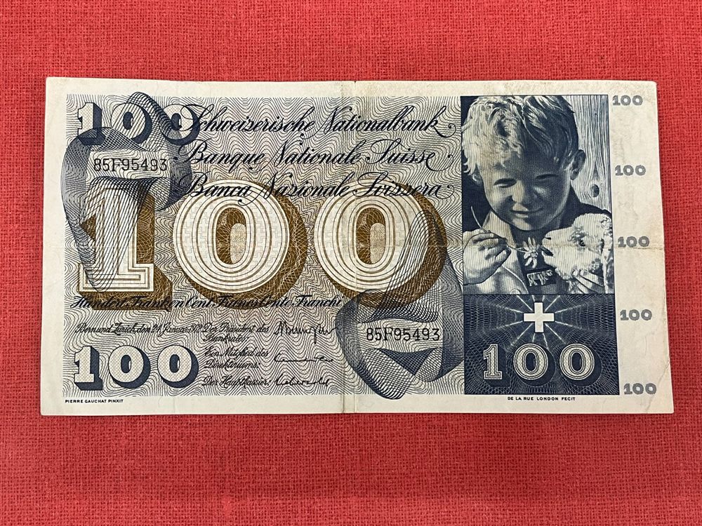 100 Franken Note 24 Januar 1972 (Gebraucht) in Ormalingen für CHF 22.95 ...